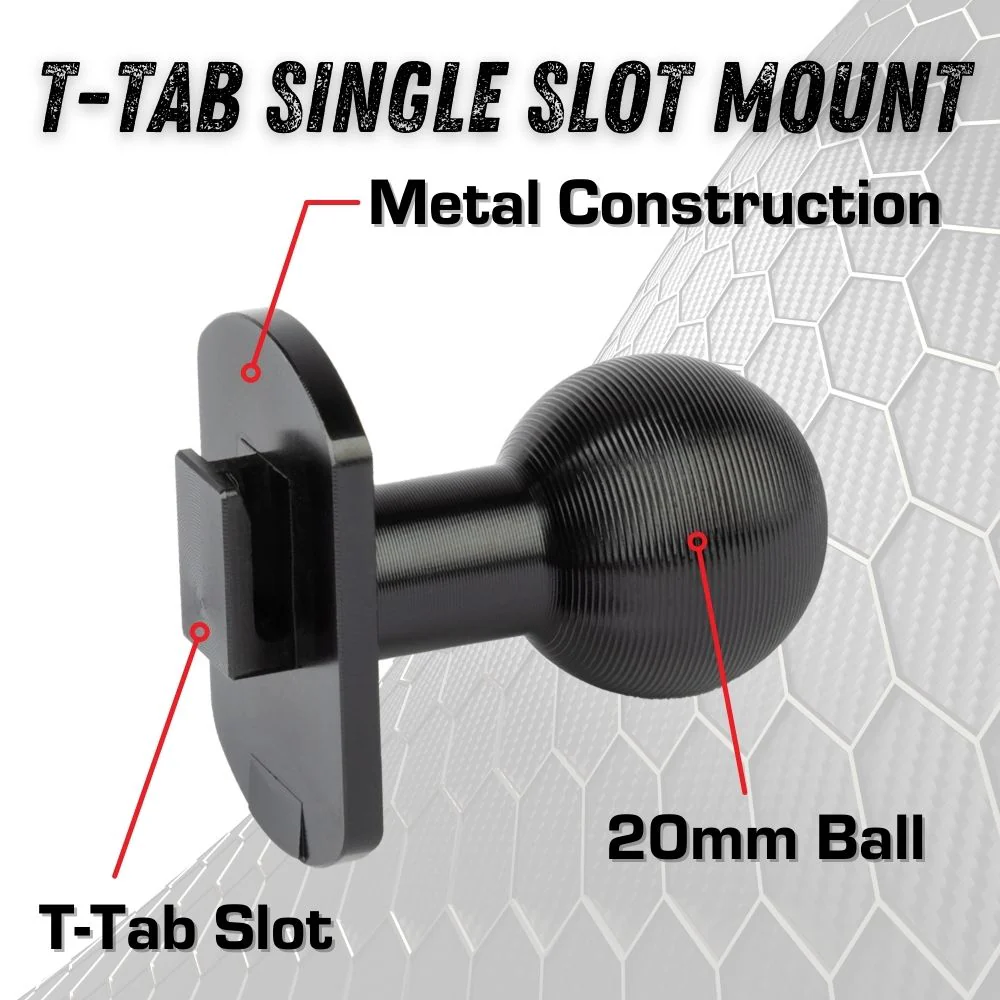 Bulletpoint T-Tab Single Slot Mount Adapter with 20mm Ball - Desert Fox ...